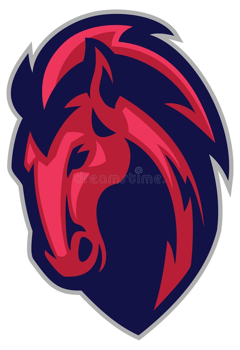 Horse Mustang Head Mascot Stock Illustrations – 2,385 Horse Mustang ...