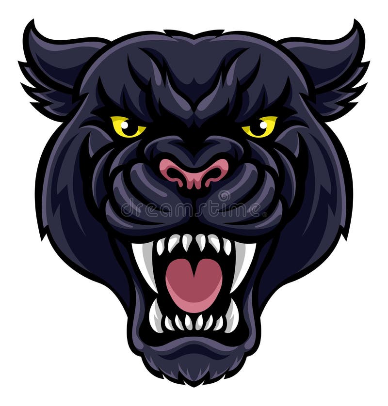 Mascota De La Pantera Negra Ilustración del Vector - Ilustración de ...