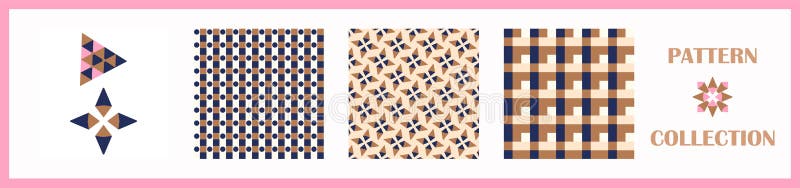 Masculine Geometric Seamless Pattern Collection. Simple Shape for ...