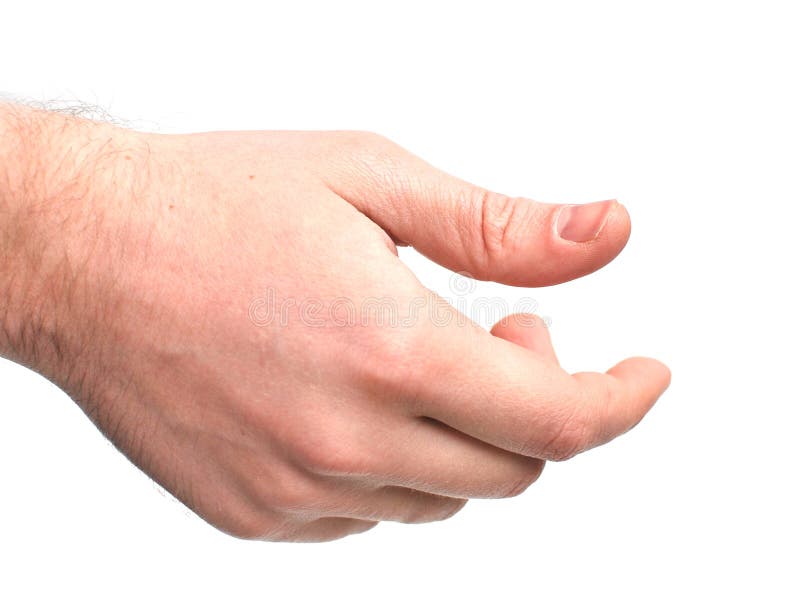 Masculine Hand Touching Something Stock Image - Image of reaching ...