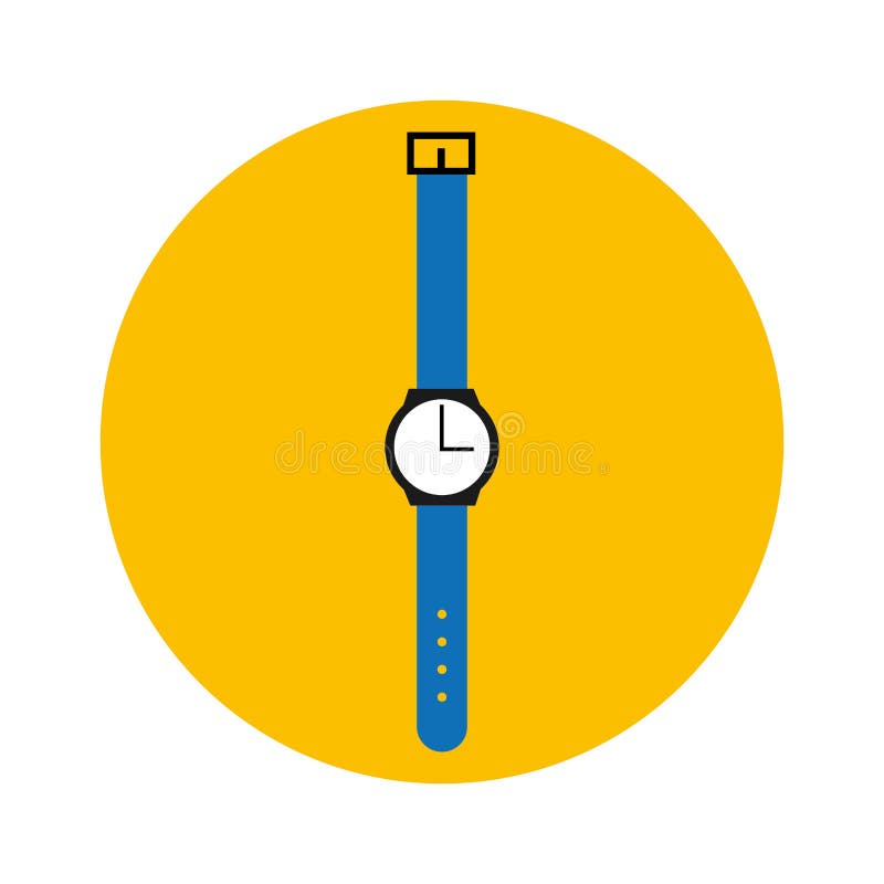 Masculine hand watch icon stock illustration. Illustration of concept ...