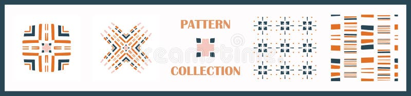 Masculine Stripes Seamless Pattern Set. Speckled Simple Line Shape for ...