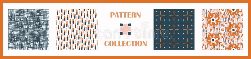 Masculine Stripes Seamless Pattern Set. Speckled Simple Line Shape for ...