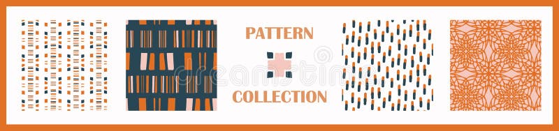 Masculine Stripes Seamless Pattern Set. Speckled Simple Line Shape for ...