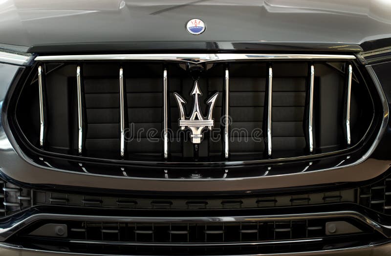 Maserati Logo on the Front of the Car Editorial Photography - Image of ...