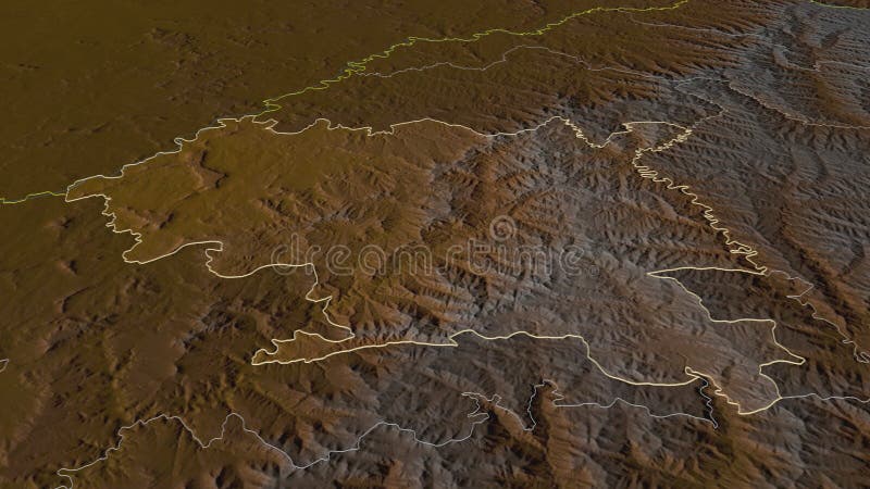 Maseru, Lesotho - Outlined. Relief Stock Illustration - Illustration of ...