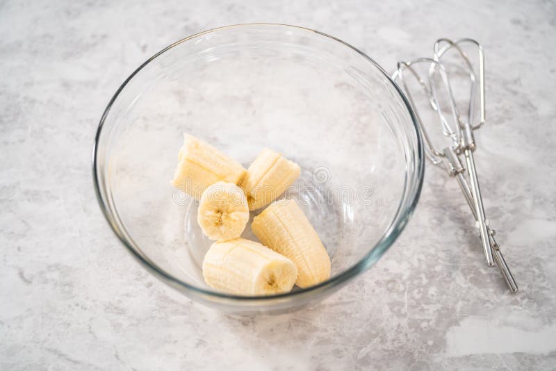 Mashed bananas stock image. Image of preparing, banana - 287633855