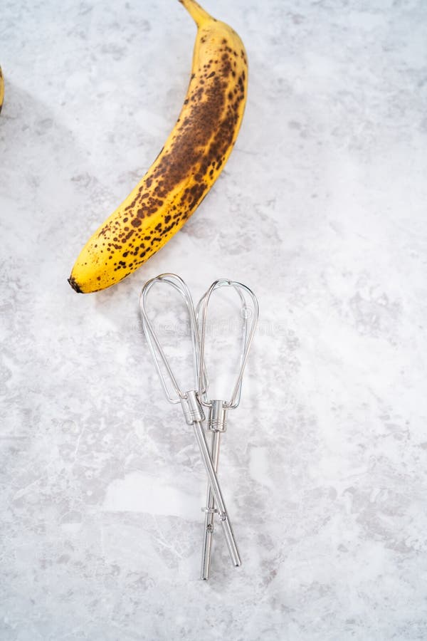 Mashed bananas stock photo. Image of preparing, healthy - 297693934