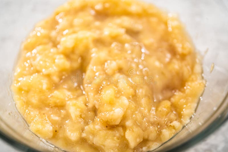 Mashed bananas stock image. Image of bowl, natural, banana - 268867041