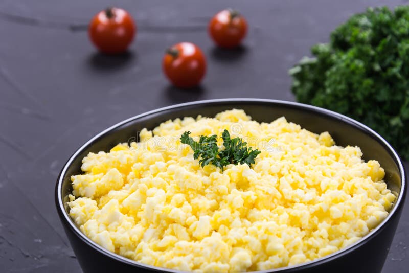 Mashed Eggs With Tomato And Parsley Stock Photo - Image of delicious ...