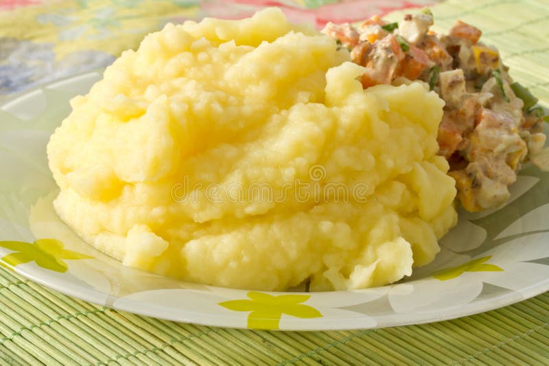 Homemade Organic Mashed Potatoes with Gravy Stock Image - Image of ...