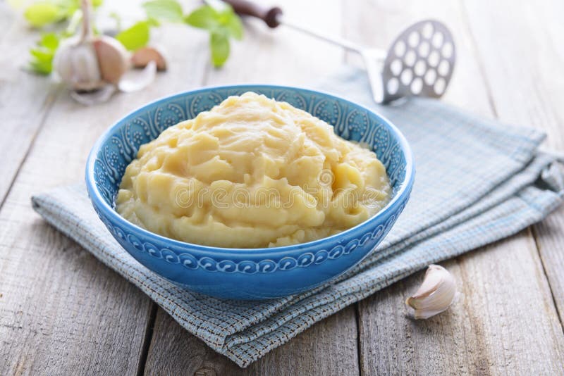 Homemade Organic Mashed Potatoes with Gravy Stock Image - Image of ...