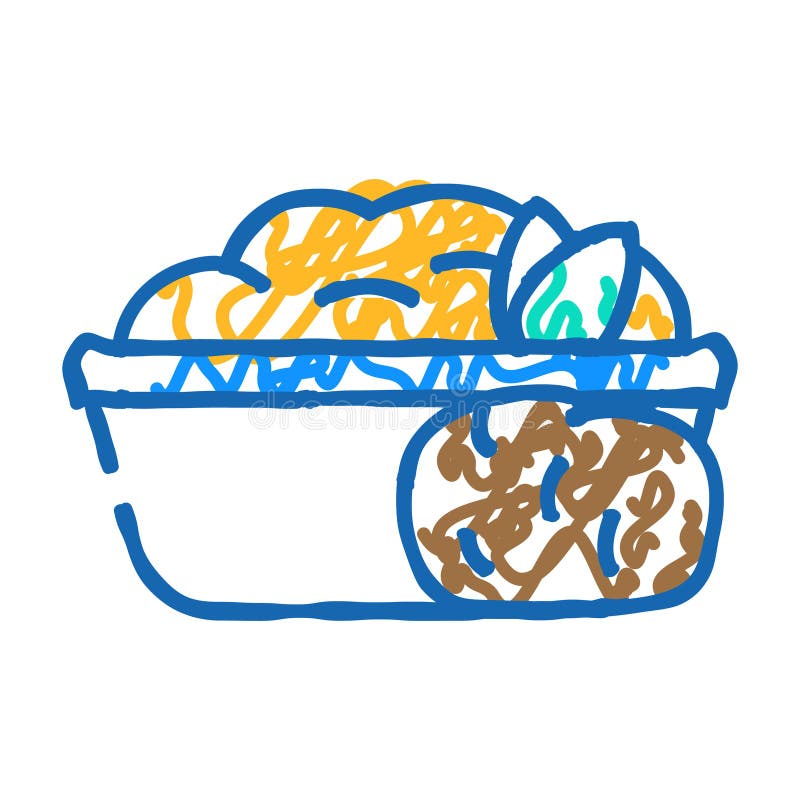 Mashed Potatoes Icon Doodle Illustration Stock Illustration ...
