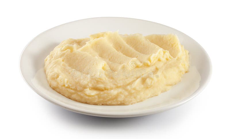 Mashed Potatoes on the Plate Stock Photo - Image of path, dish: 79871044