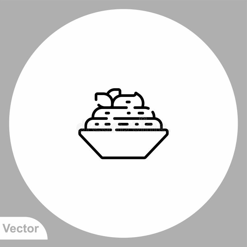 Mashed Vector Icon Sign Symbol Stock Vector - Illustration of mashed ...