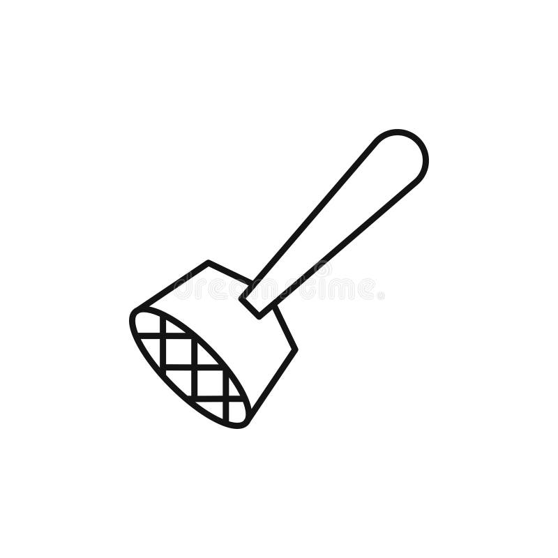 Masher Icon Symbol on White Background Stock Vector - Illustration of ...