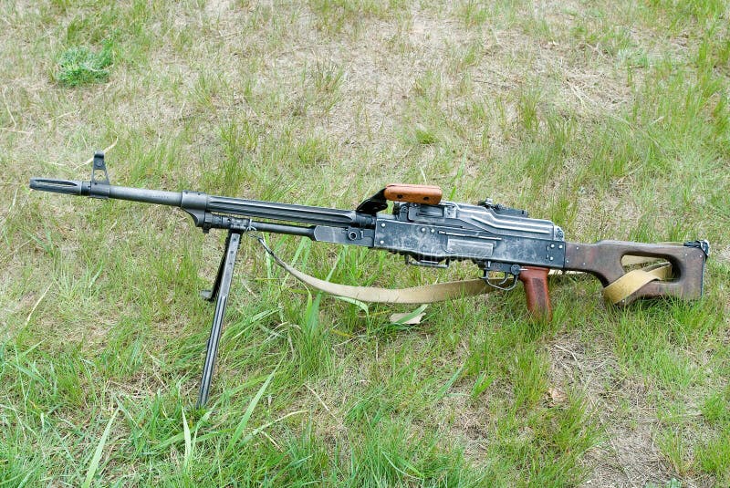 Mashine gun PK. stock image. Image of handle, soviet - 47936621