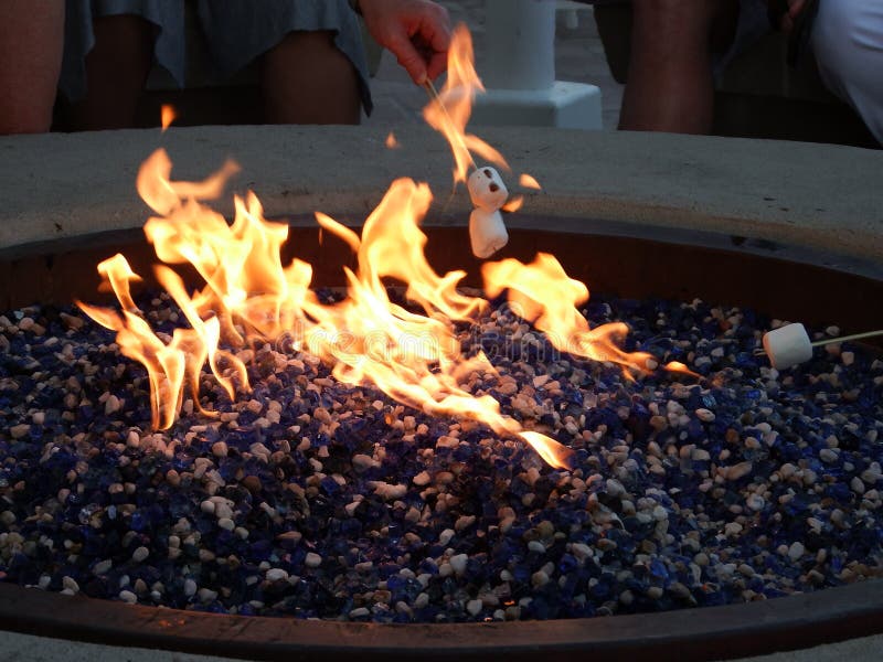 Marshmallows Roasting Over Fire Pit Stock Photo - Image of sticks ...