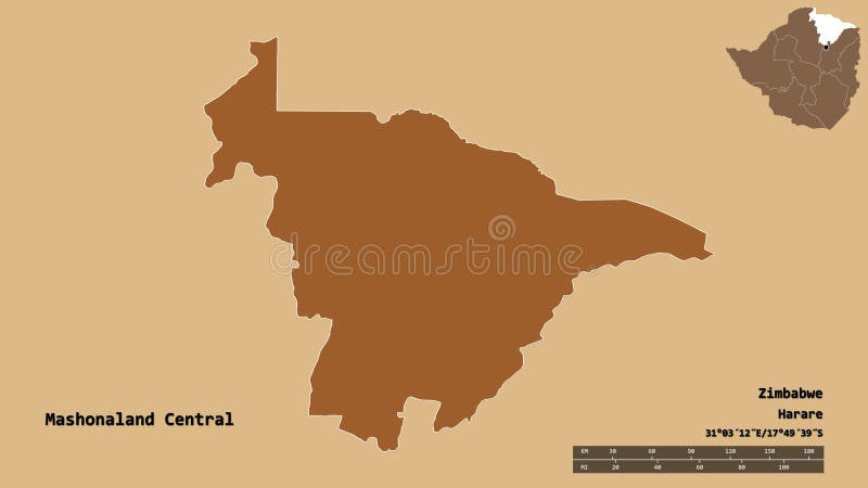 Mashonaland Central, Province of Zimbabwe, Zoomed. Pattern Stock ...