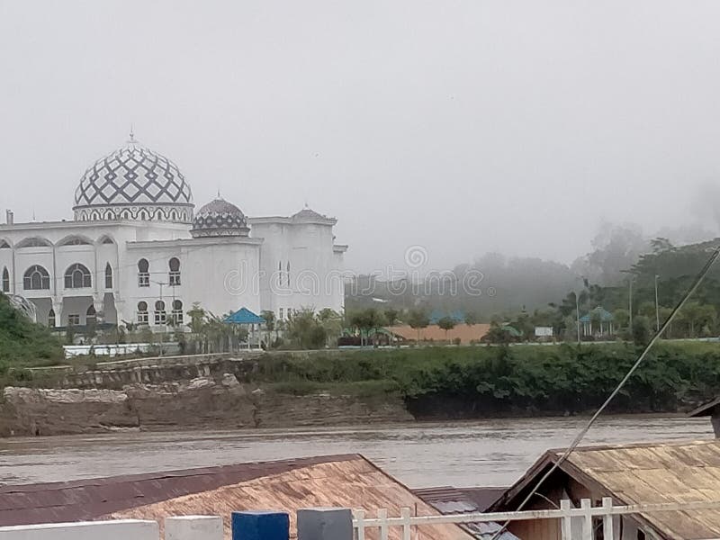 Masjid Islamic Center Muara Teweh Stock Photo - Image of transport ...