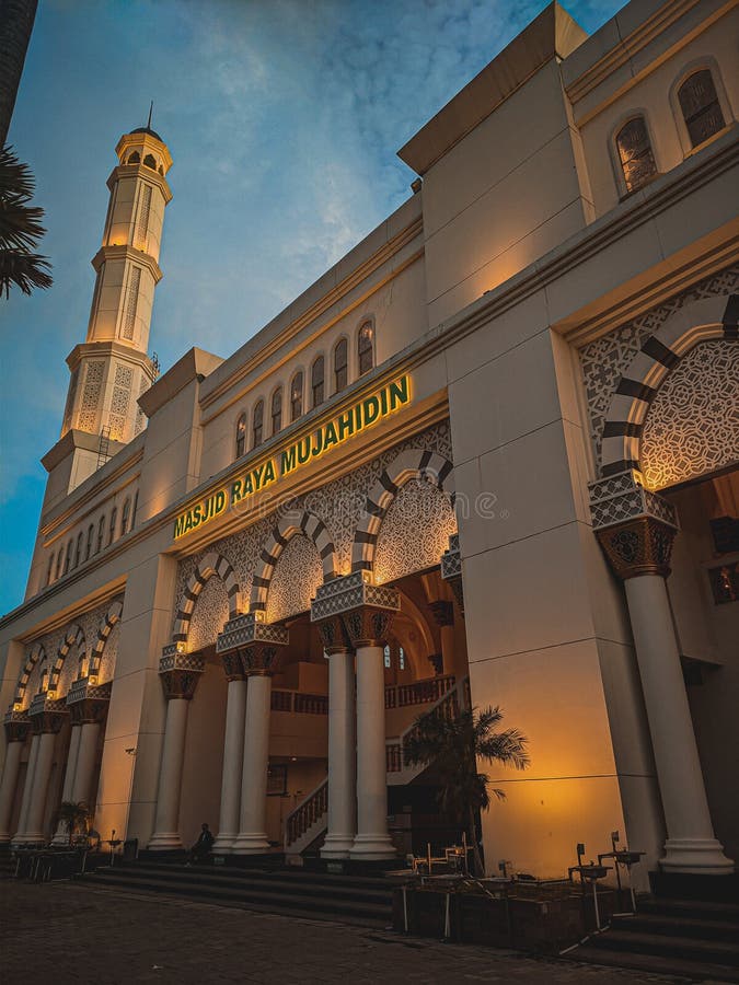 Masjid raya Mujahidin. stock image. Image of metropolis - 261846353