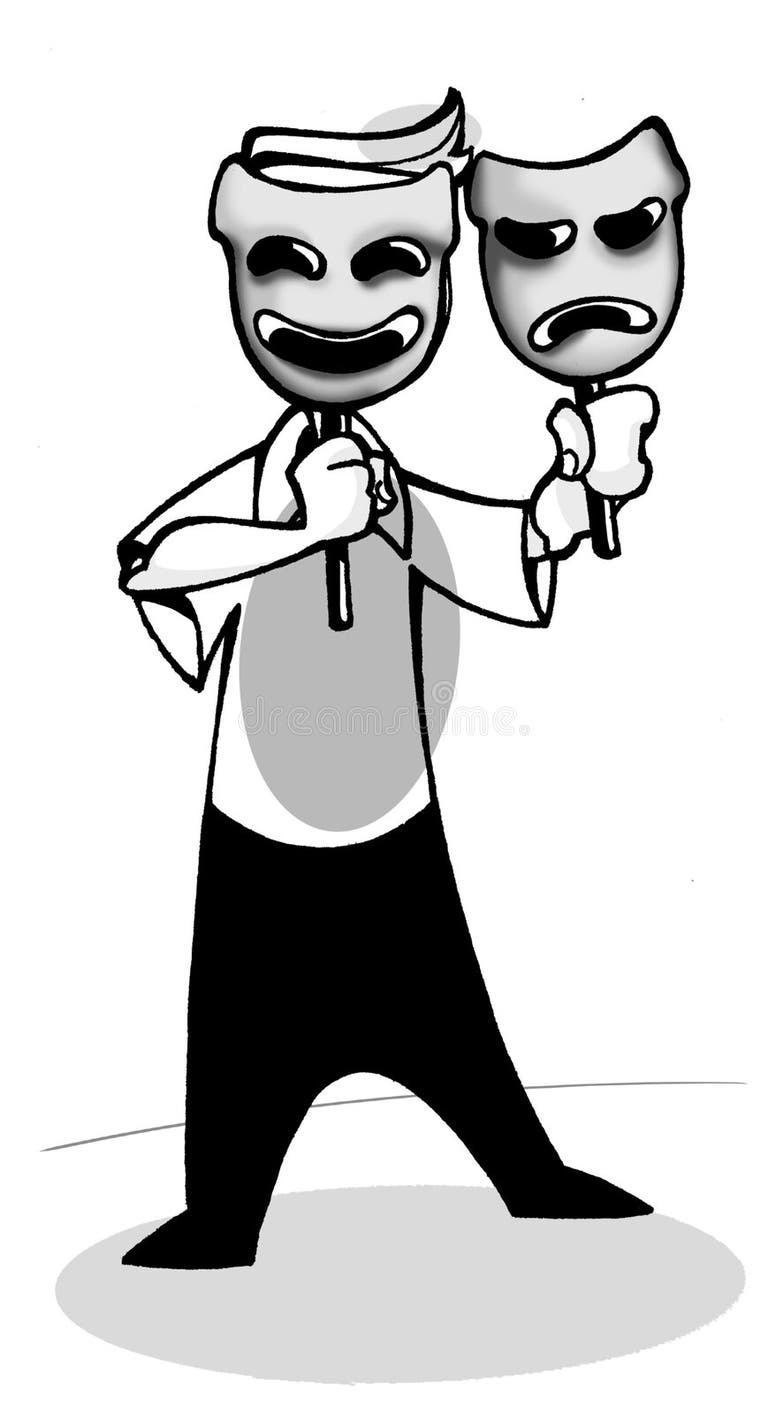 Happy Sad Mask Man Stock Illustrations – 971 Happy Sad Mask Man Stock ...