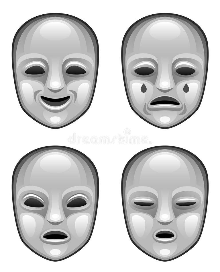 Pantomime Mask Stock Illustrations – 1,183 Pantomime Mask Stock ...