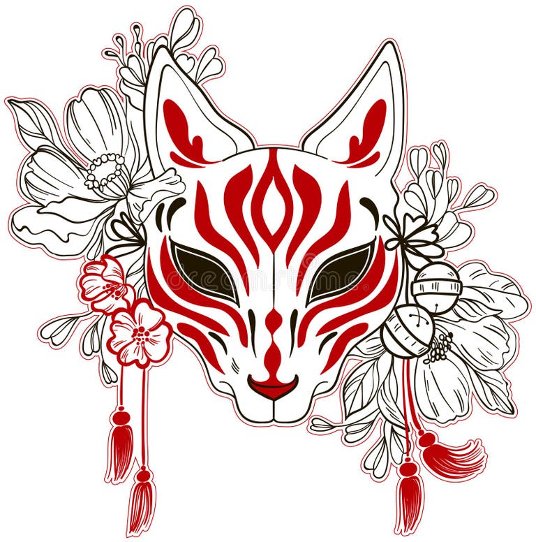Mask Kabuki Vector Stock Illustrations – 462 Mask Kabuki Vector Stock ...