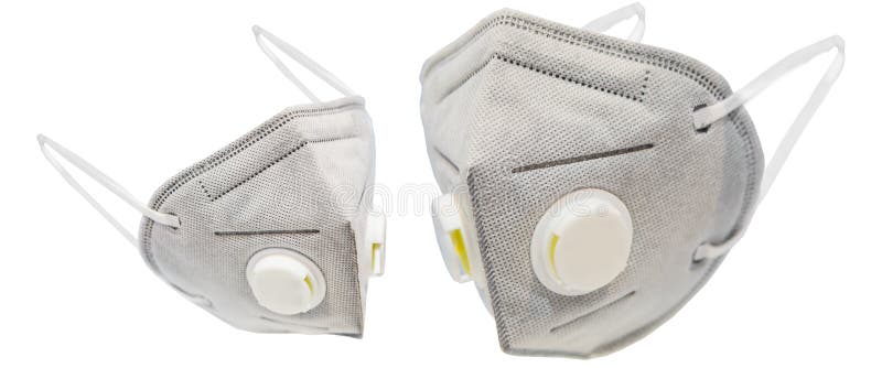 Mask Against Virus and PM 2.5 on a White Background Stock Photo - Image ...