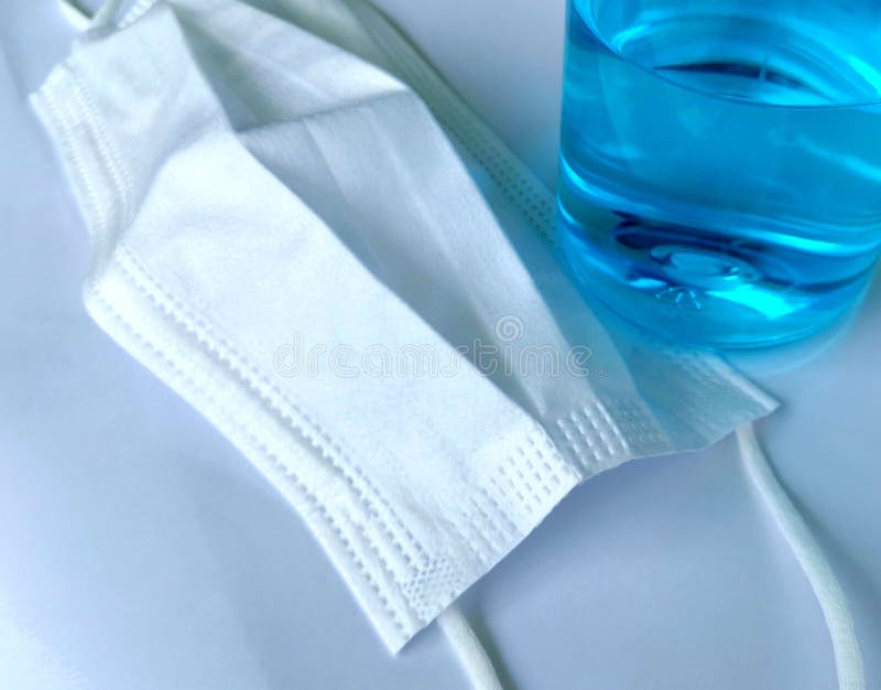 Mask and Alcohol To Prevent Viruses, Covic-19 Stock Photo - Image of ...