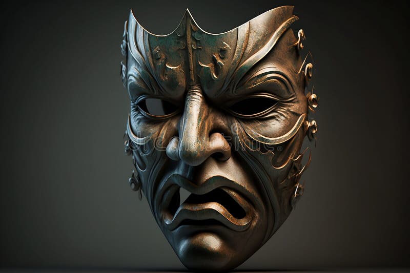 Mask stock illustration. Illustration of sculpture, mask - 272453254