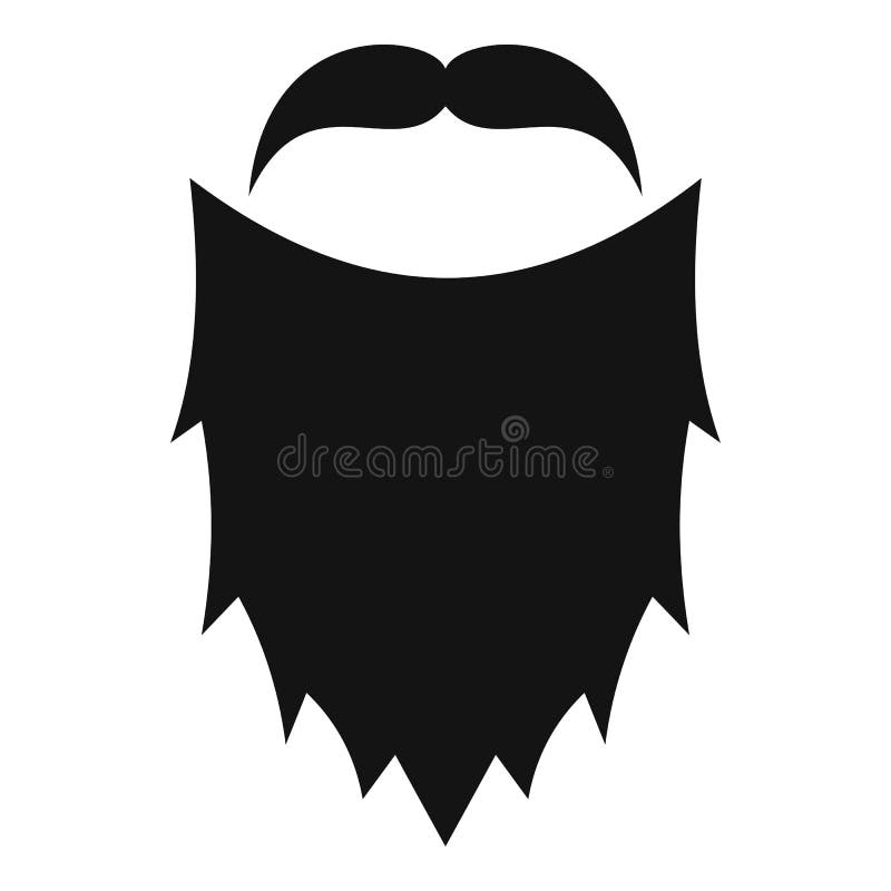 Mask Beard Icon, Simple Style. Stock Illustration - Illustration of ...