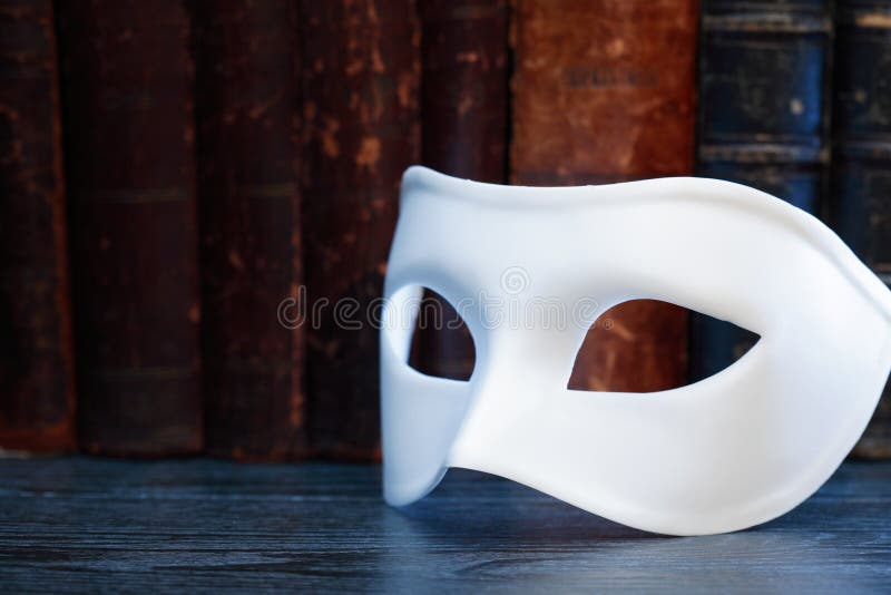 Mask and Books stock photo. Image of theater, romance - 63484974