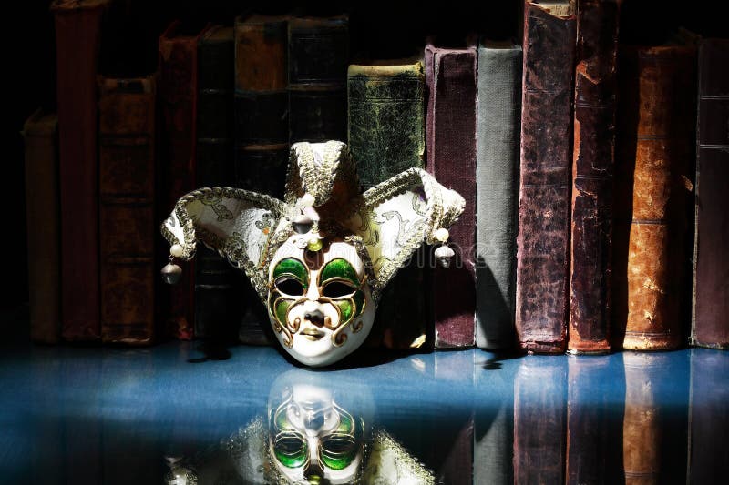 Mask and Books stock image. Image of tale, science, stylish - 319553085