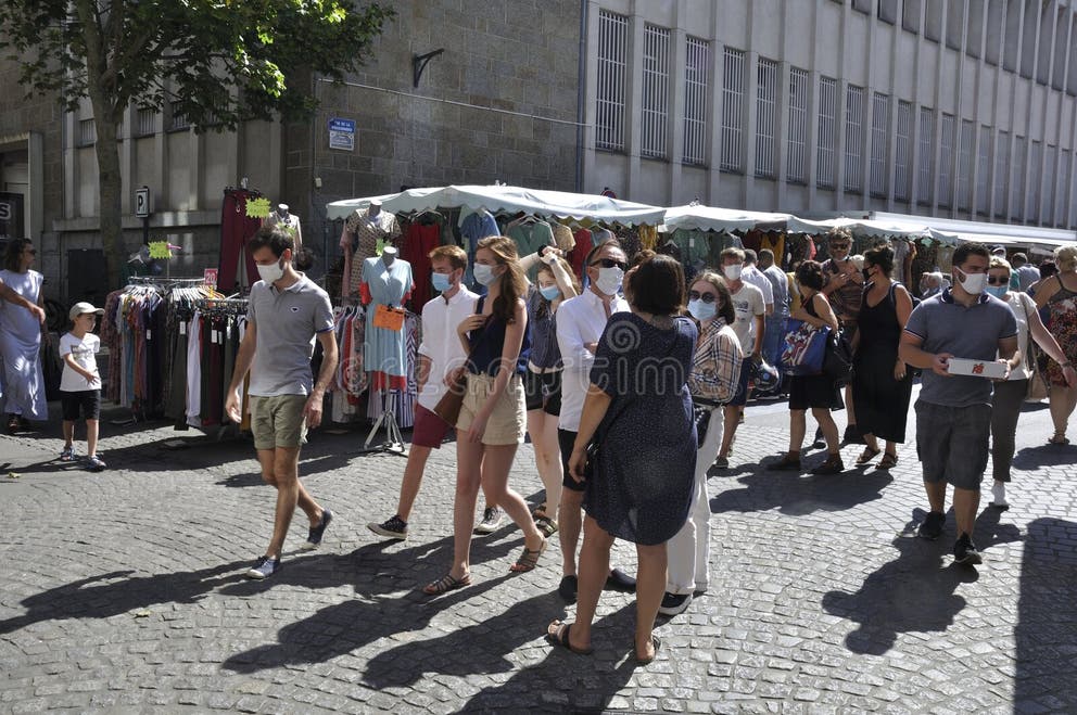 Mask Compulsory in the Markets Editorial Stock Photo - Image of ...