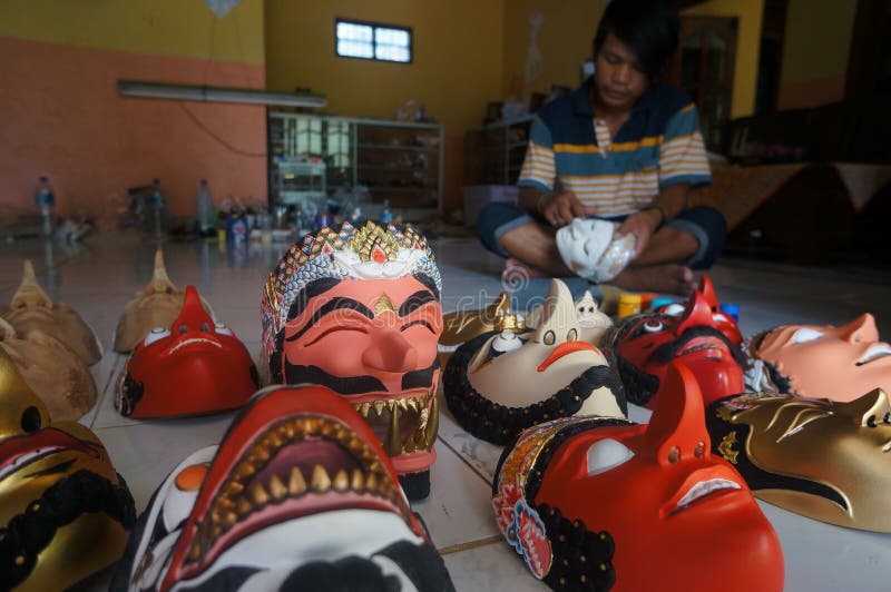 Mask editorial image. Image of sukoharjo, java, wood - 62786245