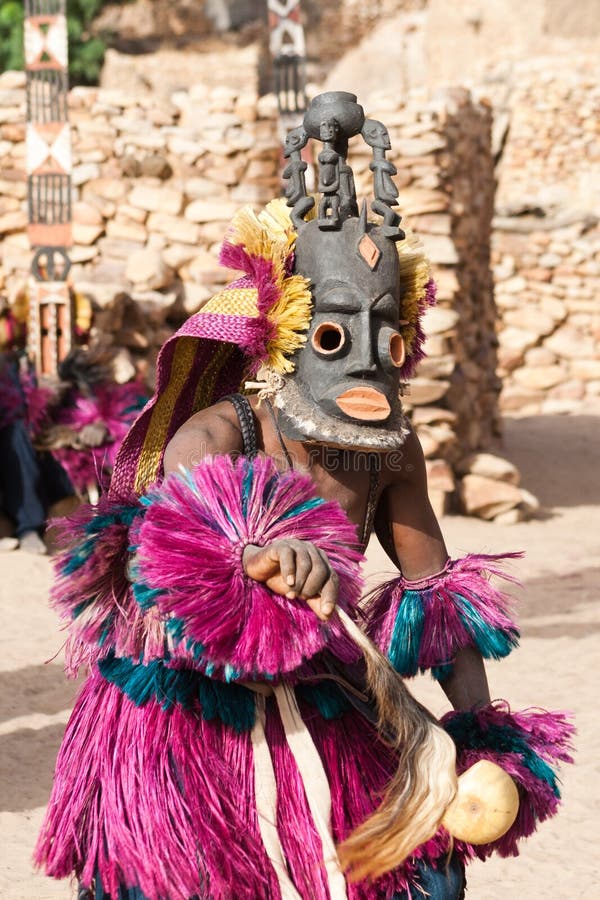 Mask and the Dogon Dance, Mali. Editorial Image - Image of religion ...