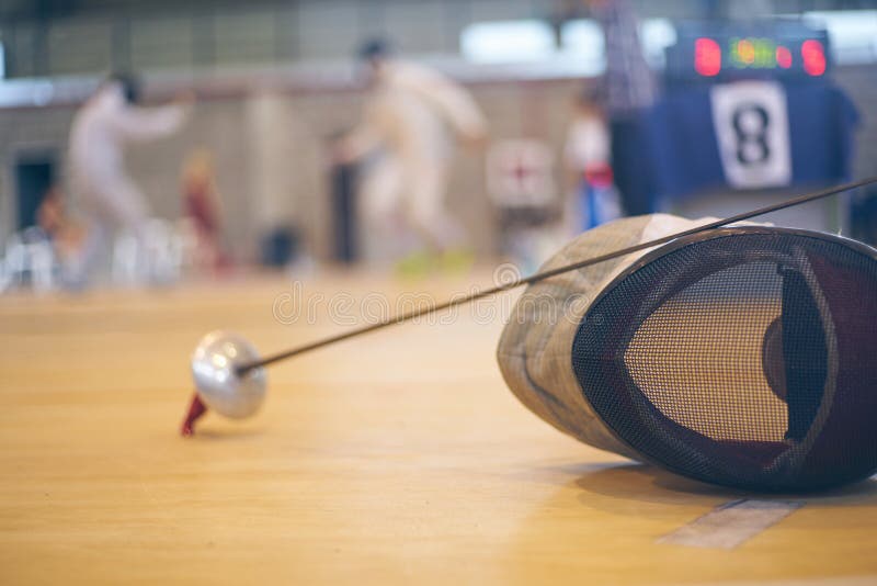 Mask, Equipment for Fencing Competition Stock Image - Image of defense ...