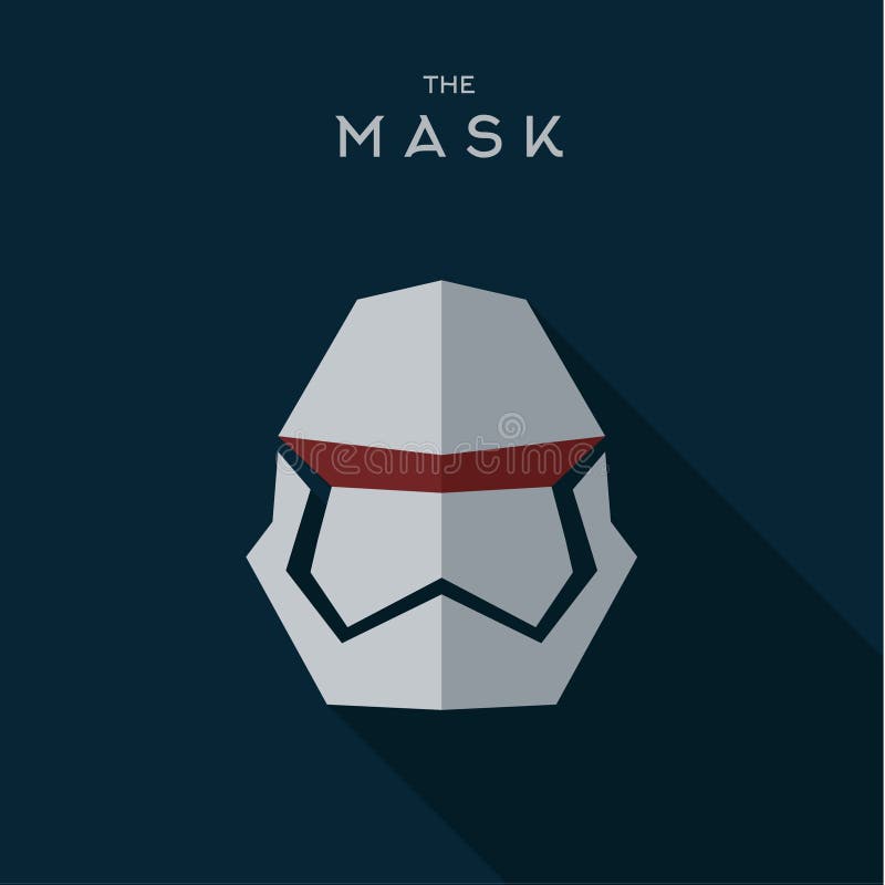 Mask into Flat Style Vector Graphics Art Stock Vector - Illustration of ...