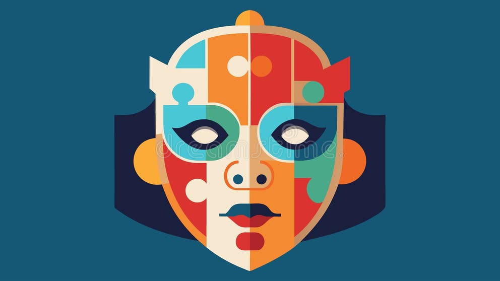 A Mask in the Form of a Puzzle with Pieces Representing the Different ...