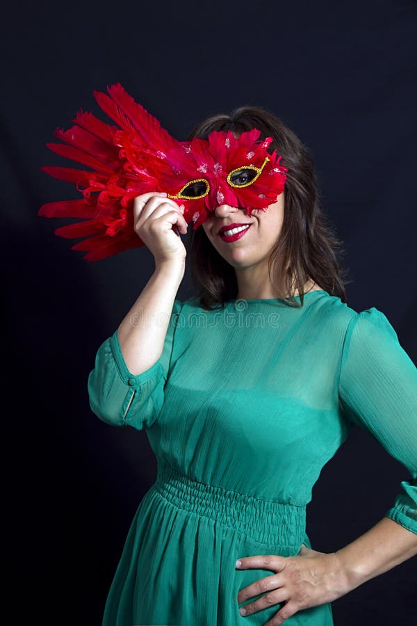 Mask girl stock photo. Image of green, glamour, girl - 32227218