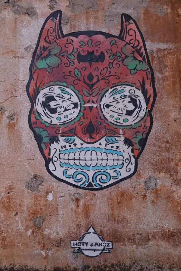 Mask Graffiti editorial stock image. Illustration of expression - 76704814