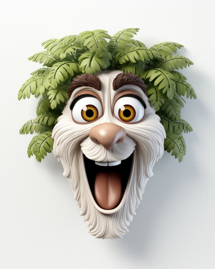 A Mask with a Green Plant on it S Head. Generative Ai Stock ...