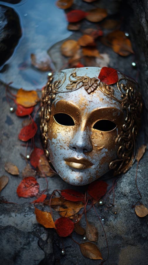 A mask on the ground stock illustration. Illustration of clothing ...