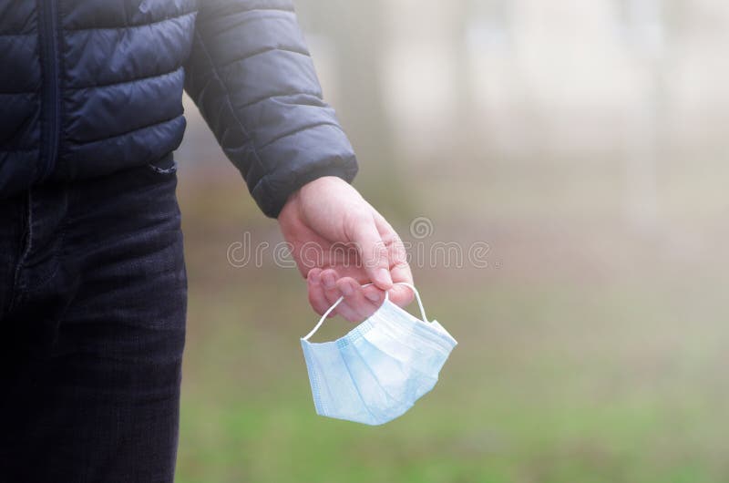 Mask in Hand. Protect Air Pollution Pm2.5 and Corona Virus,Covid-19 ...