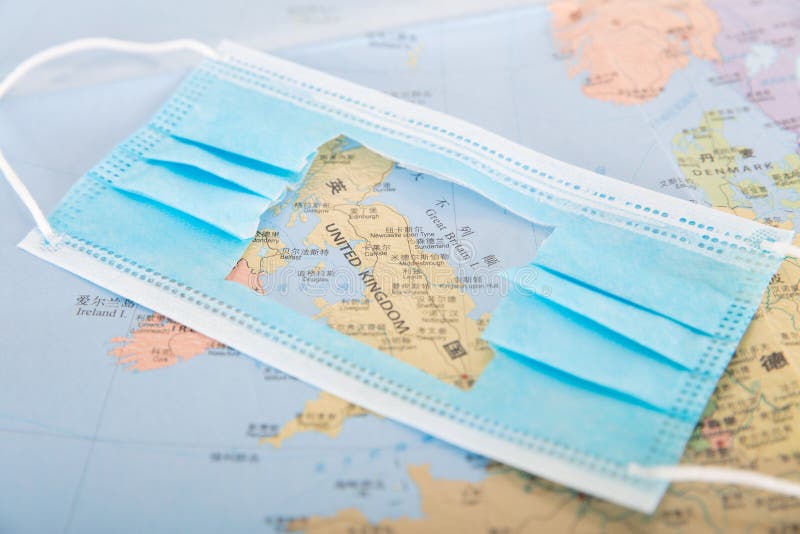 A Mask with a Hole on Italian Map,and the Chinese Characters on the Map ...