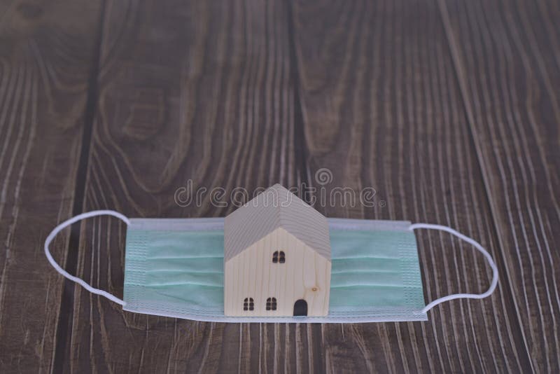 Mask and House are Used for Background Stock Photo - Image of ...