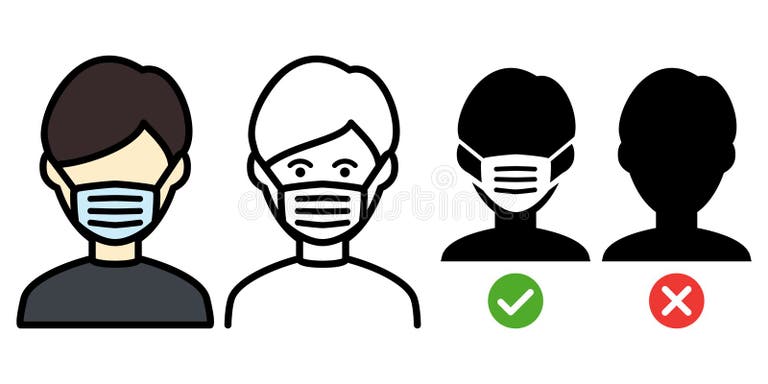 White Disposable Face Mask Stock Illustrations – 4,392 White Disposable ...