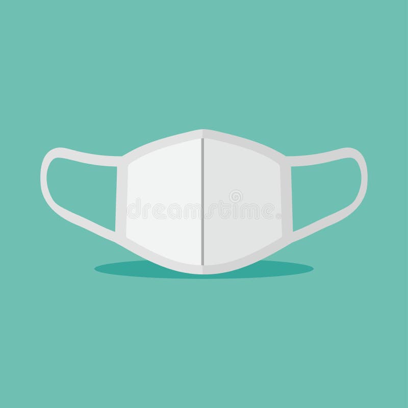 Vector Object of Protective Medical Respiratory Cloth Mask Stock Vector ...