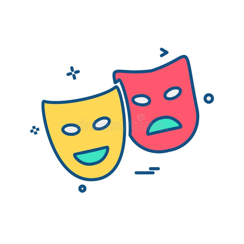 Mask icon design vector stock vector. Illustration of cartoon - 132406749